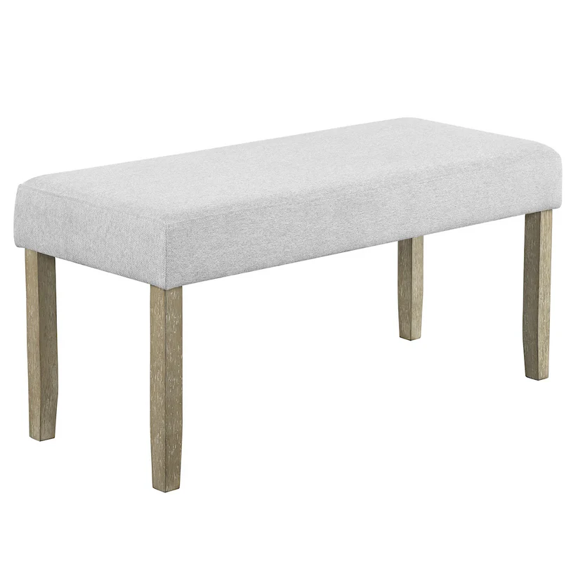Dune White/Cream Dining Bench – LC Furniture